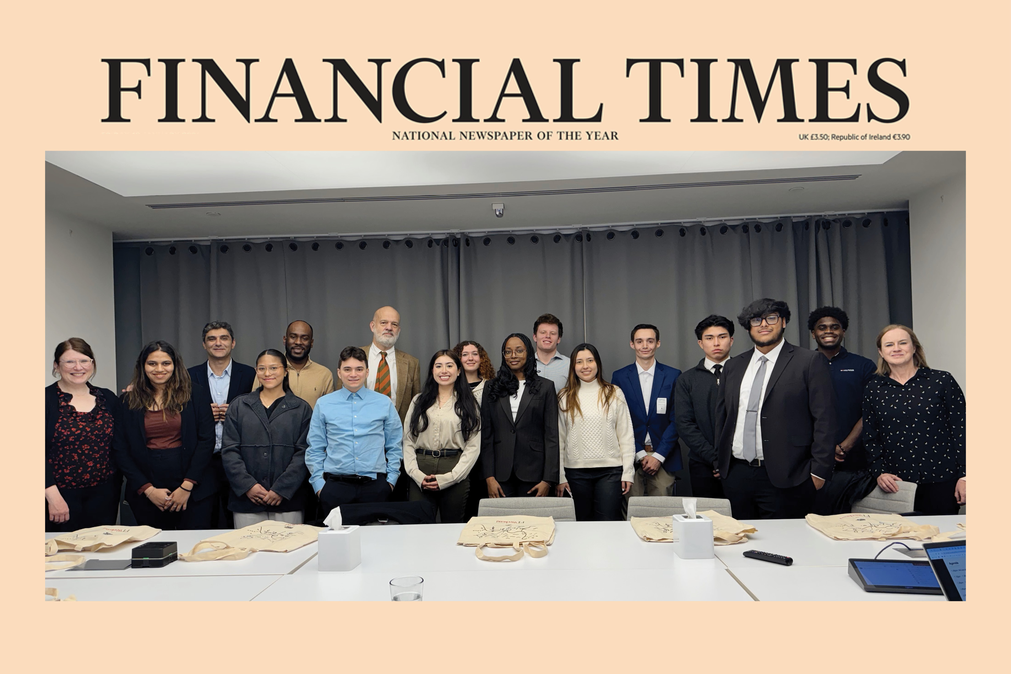 Tobin's Economics Department leads trip to Financial Times office in ...