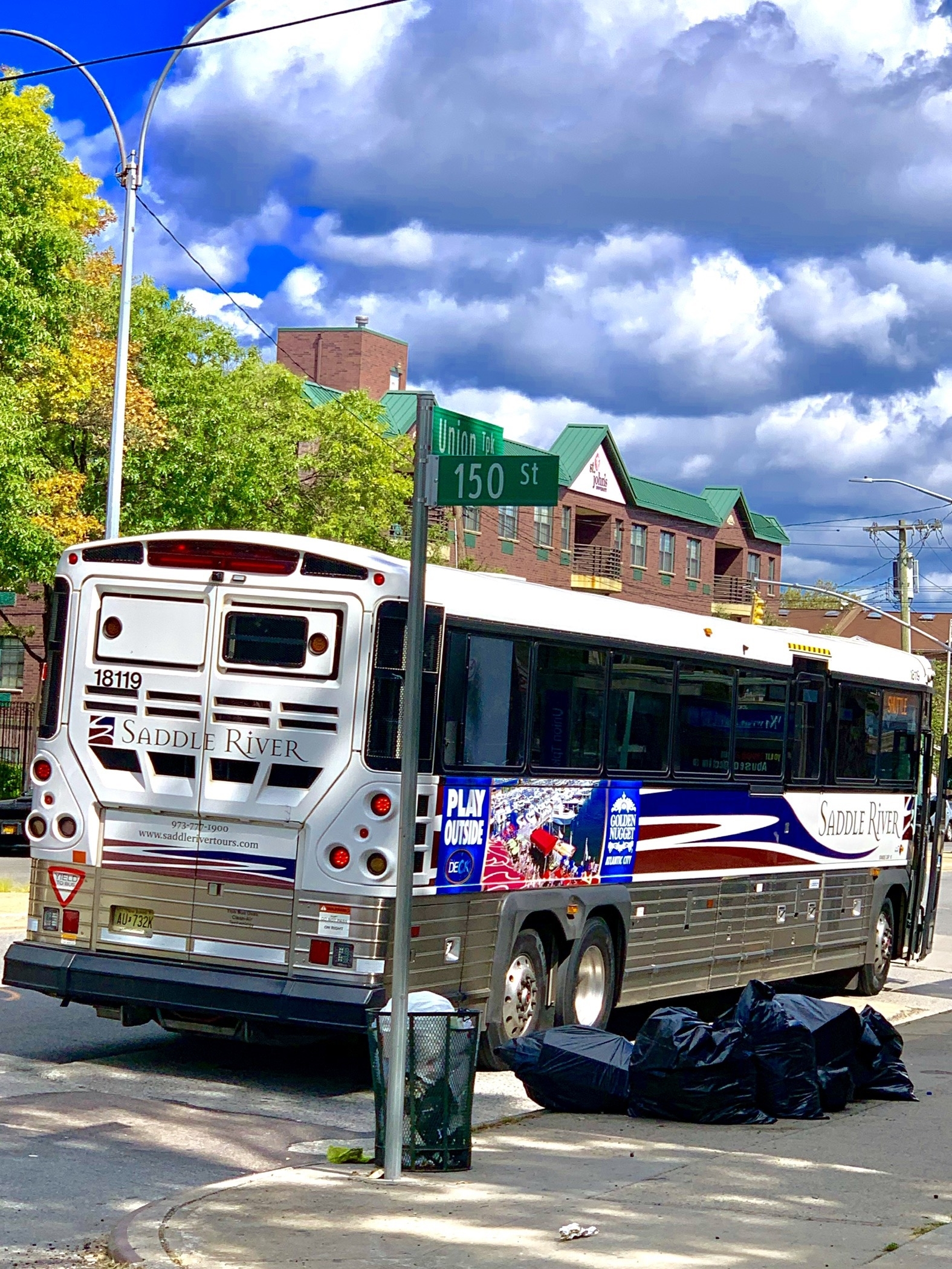 Shuttle bus stop near Seton | St. John's University