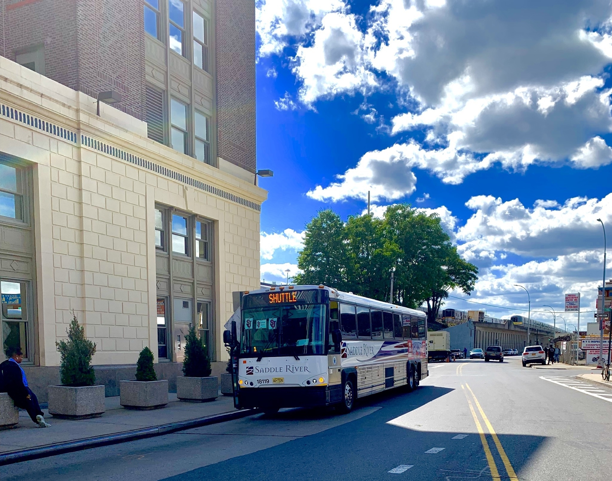 Shuttle bus stop near Jamaica LIRR | St. John's University