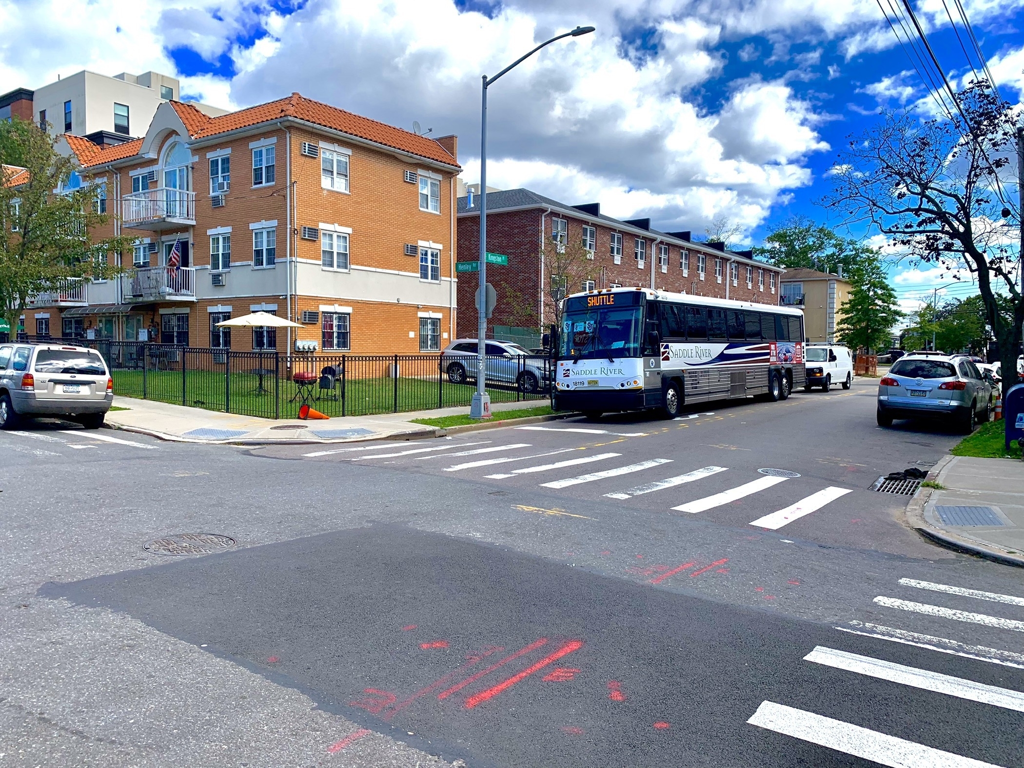 Shuttle bus stop near Henley | St. John's University