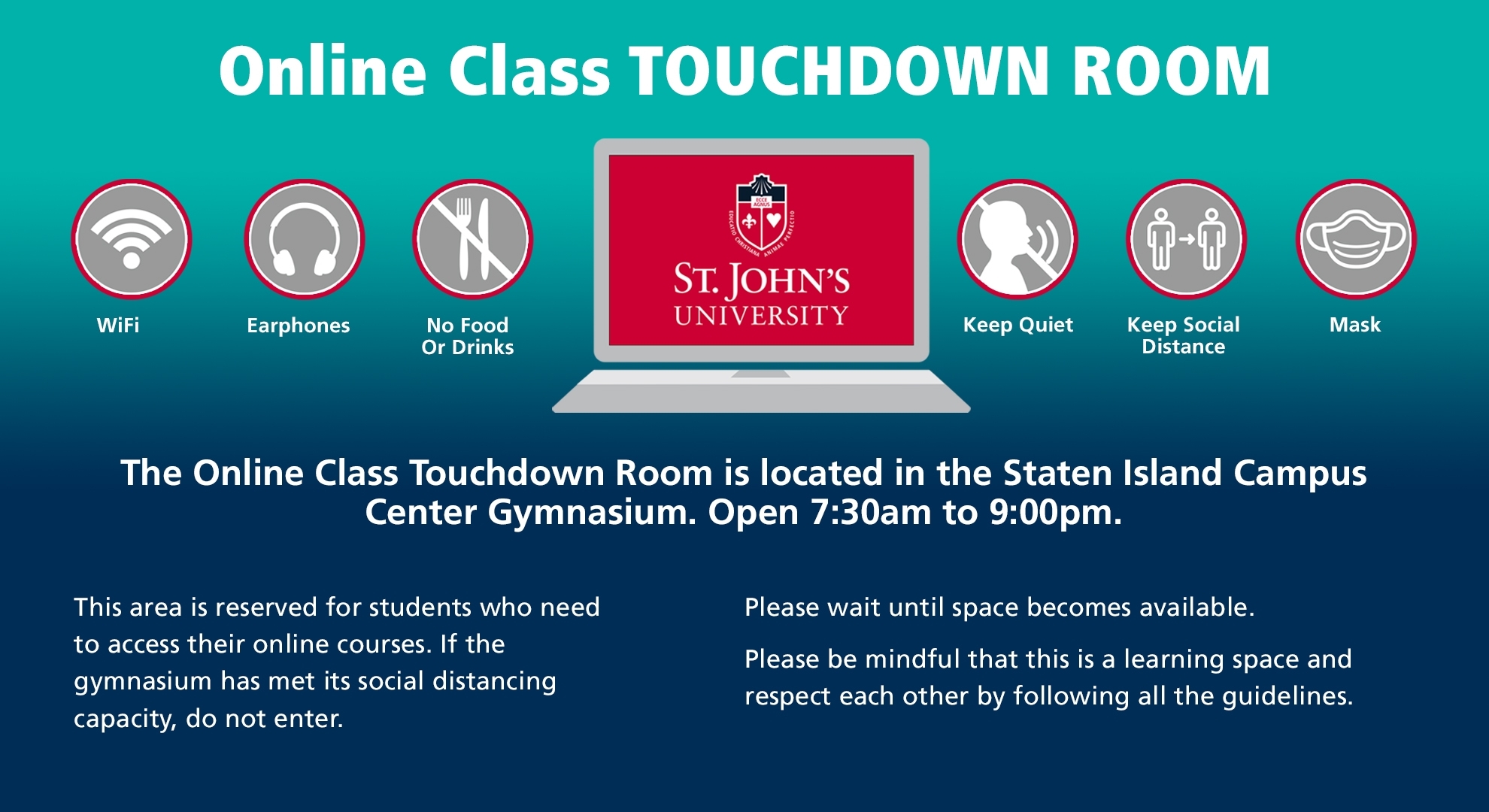 Spring 2021 Touchdown Spaces | St. John's University